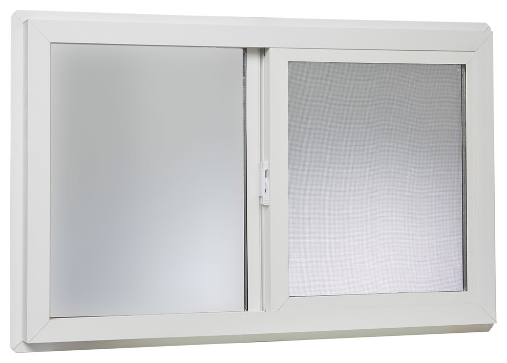 Vinyl Basement Left, Hand Slider, Insulated, 32 x 20 - Contemporary ...