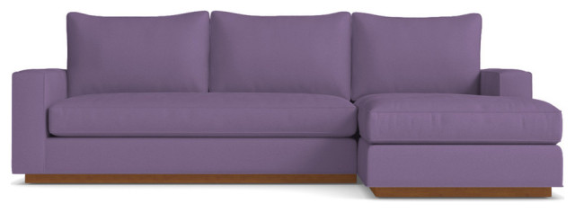 Apt2B Harper 2-Piece Sectional Sleeper Sofa, Lavender Velvet, Chaise on ...