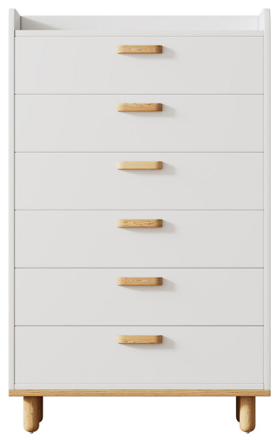 6-Drawer MDF Chest, White - Modern - Accent Chests And Cabinets - by ...