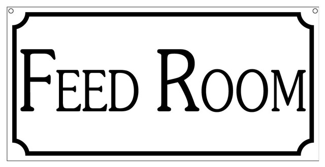 Feed Room, Aluminum Retro Farm Cattle Golf Ranch Man Cave Sign, 6"x12 ...