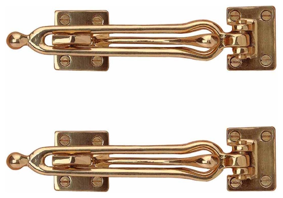 Swing Bar Security Door Lock Durable Door Guard Solid Brass Safety ...