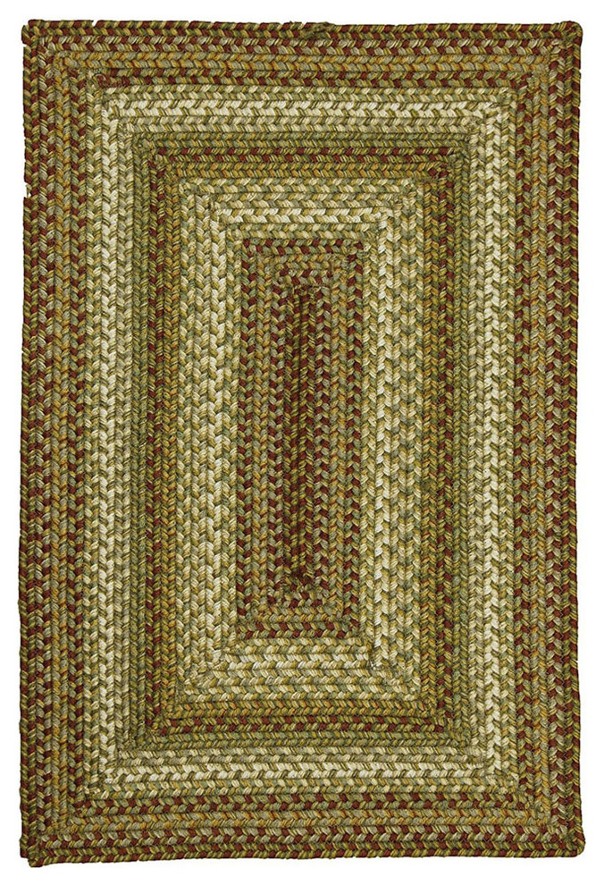 Homespice Decor Winter Wheat Ultra Wool Braided Rug (Rectangle), 4' x 6 ...