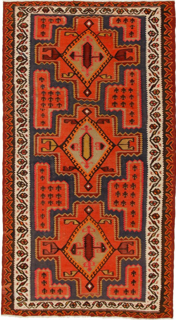Persian Kilim Fars Azerbaijan Antique 9'10"x5'4", 9'10"x5'4 ...