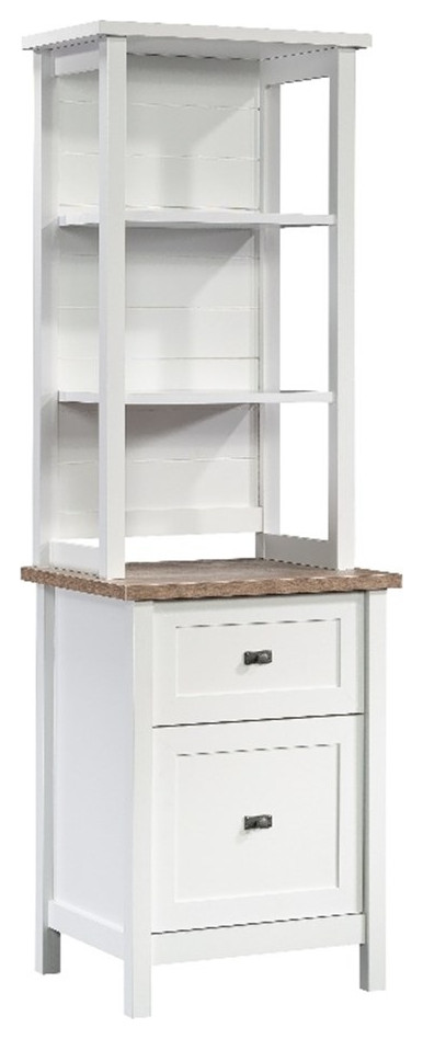 Sauder Cottage Road Engineered Wood Storage Tower in White Finish ...