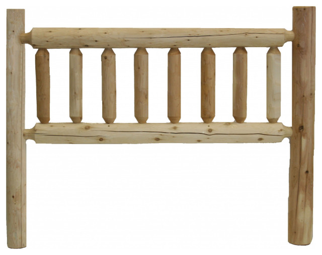 Natural Cedar Log Queen Headboard - Rustic - Headboards - by HomeRoots ...