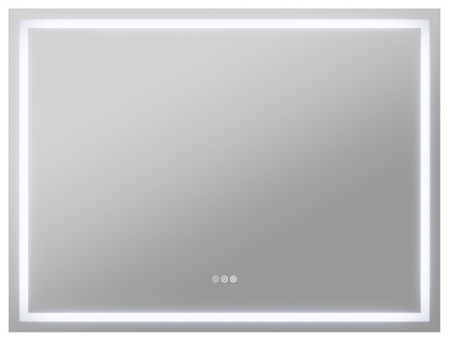 ANZZI 36" x 48" Frameless LED Front/Back Light Bathroom Mirror ...