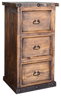 Rustic 3 Drawer File Cabinet - Rustic - Filing Cabinets - by san carlos ...