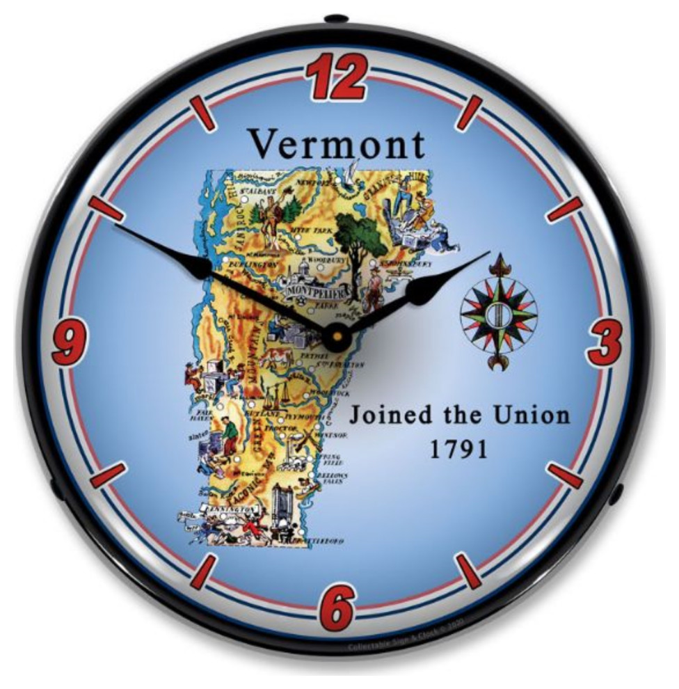 20041127 State of Vermont Clock - Contemporary - Wall Clocks - by ...