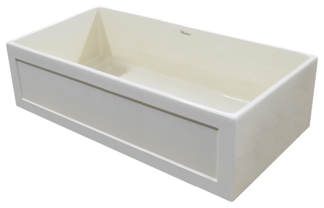 Fireclay Reversible 27" Sink, a Plain Front Apron on One Side, 33 ...