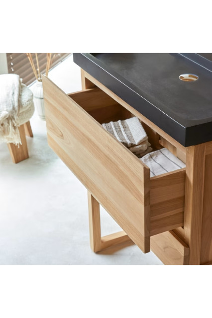 Stone Sink Bathroom Cabinet | Tikamoon Edgar - Contemporary - Bathroom ...