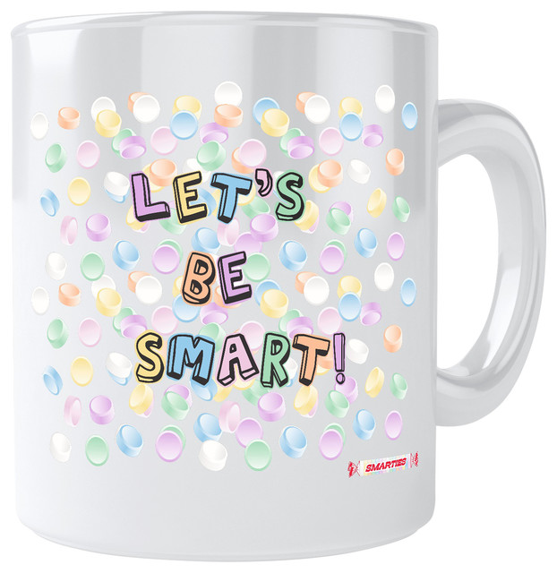 "Let's Be Smart" Smarties Mug, 11 - Contemporary - Mugs - by ...