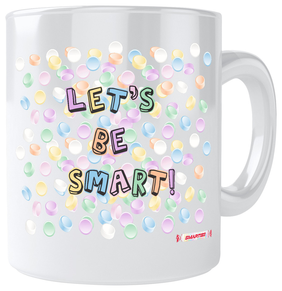 "Let's Be Smart" Smarties Mug, 11 - Contemporary - Mugs - by ...