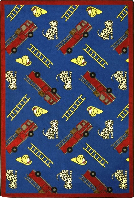 Playful Patterns, Children's Area Rugs Hook and Ladder Rug, 5'4" x 7'8 ...