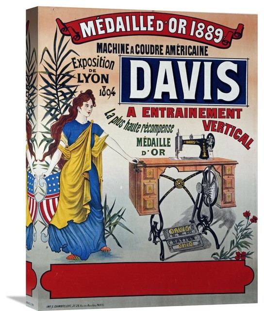 Davis, Machine A Coudre Americaine, 17"x22" - Midcentury - Prints And ...