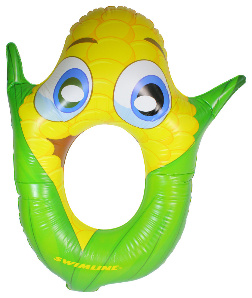 Inflatable Yellow and Green Corn On the Cob Swimming Pool Float 44 ...