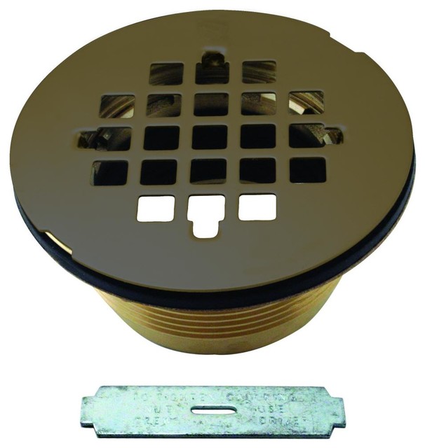 Brass Body Compression Shower Drain With Grid In Oil Rubbed Bronze ...