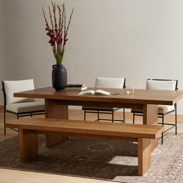 Eaton Dining Table-Amber Oak Resin - Transitional - Dining Tables - by ...
