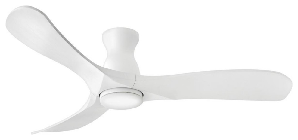 Swell Flush Illuminated 56 in. Indoor Ceiling Fan, Matte White, Matte ...