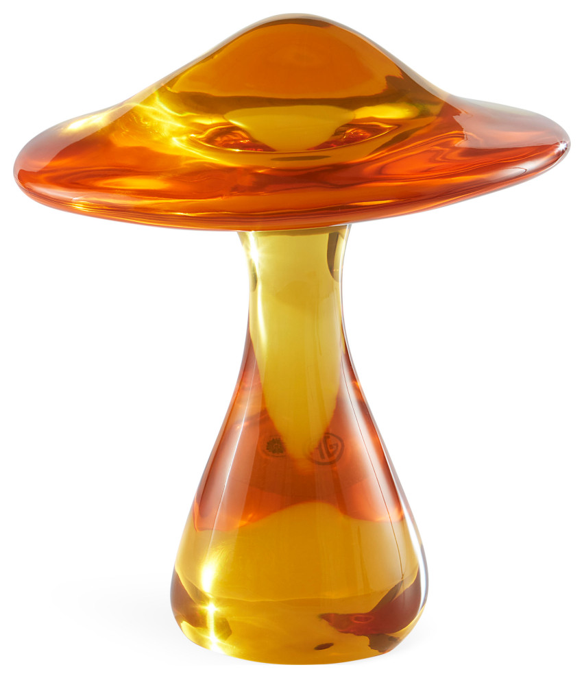 Orange Acrylic Mushroom Objet - Eclectic - Decorative Objects And ...