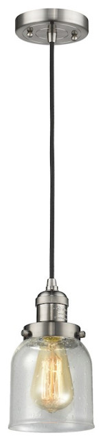 Innovations LED SM Bell 8" Mini Pendant, 201C Series, BN/Seedy, 201C-SN ...