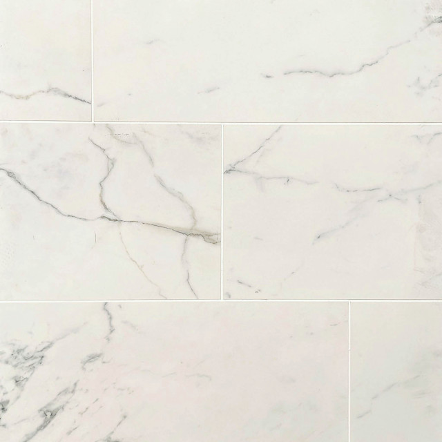 12x24 Carrara Porcelain Wall Floor Tile, 100 sq.ft, 12x24 - Traditional ...