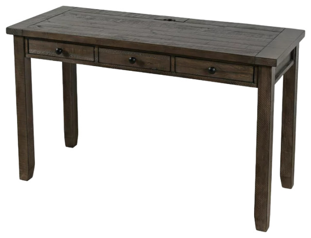Rustic Farmhouse Desk, Reclaimed Pine Construction With 3 Drawers ...