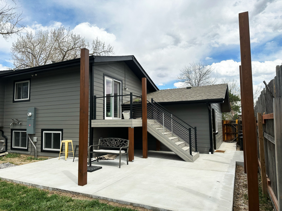 James Hardie New Deck Cable Railing + Shade Sail Posts - Transitional ...
