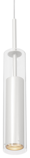 Jarvis Pendant Light, White, 2.75"Dx12.625"H, 2.75"Dx12.625"H ...