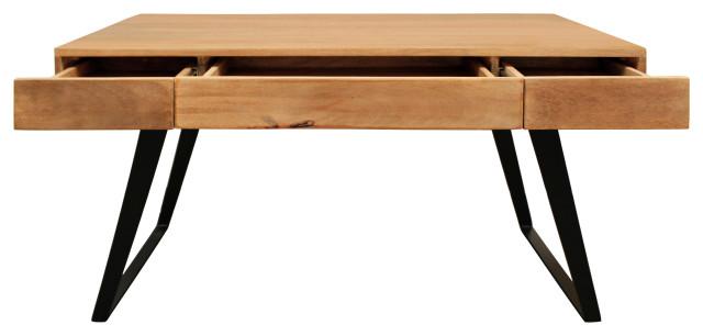 2-Piece Office Set With Sloane 3-Drawer Desk and Phelps Natural ...