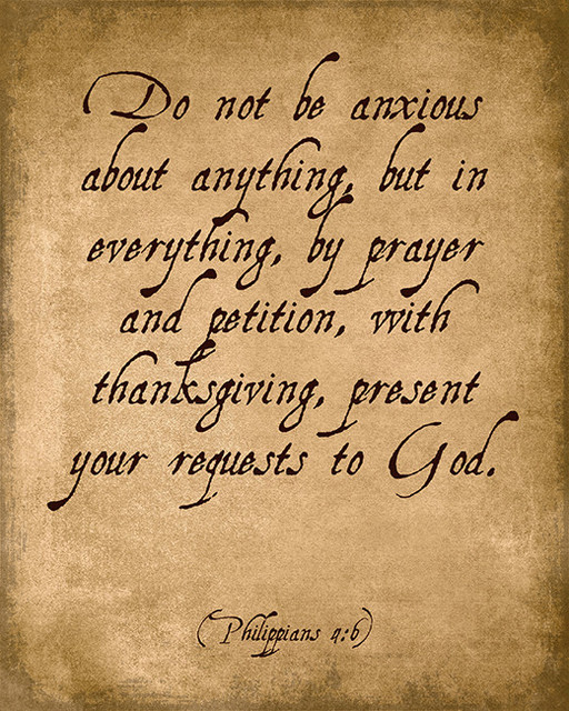 Do Not Be Anxious About Anything (Philippians 4:6), Bible Verse Art ...