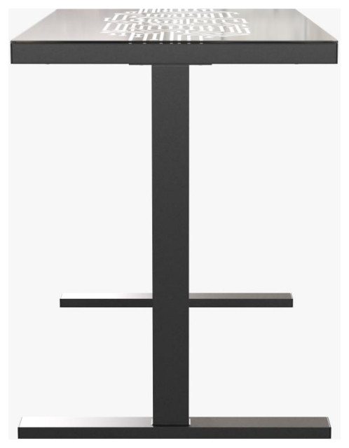 43" Black LED Gaming Desk - Contemporary - Desks And Hutches - by ...