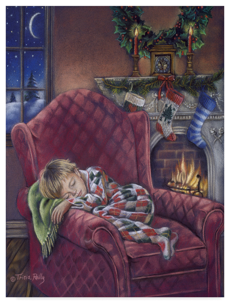 Tricia Reilly-Matthews 'Fireside Nap' Canvas Art, 19"x14 ...