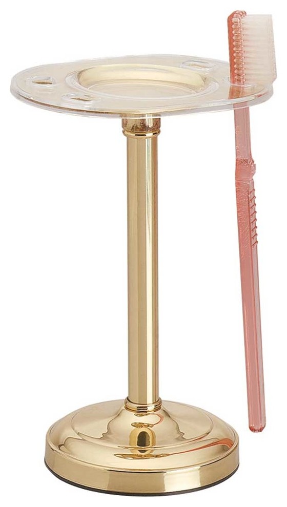Toothbrush Holder Vintage Free Standing Solid Brass Design 4.5" H ...