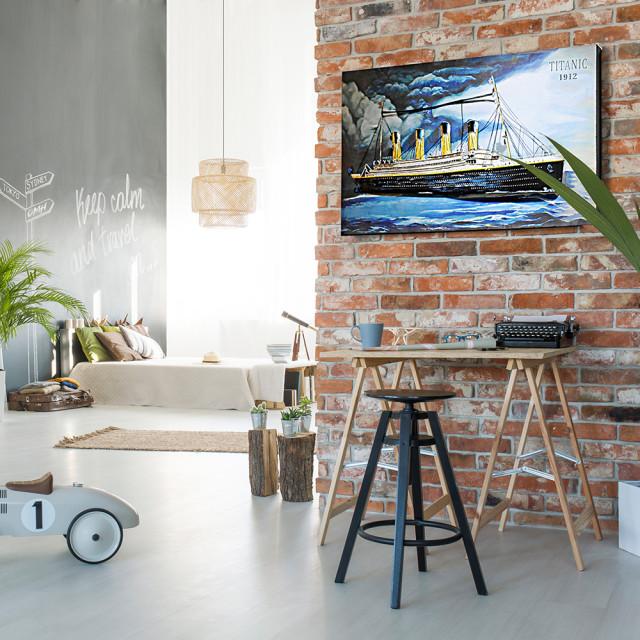 Titanic 3D Painting Handcrafted metal Decor - Beach Style - Wall ...