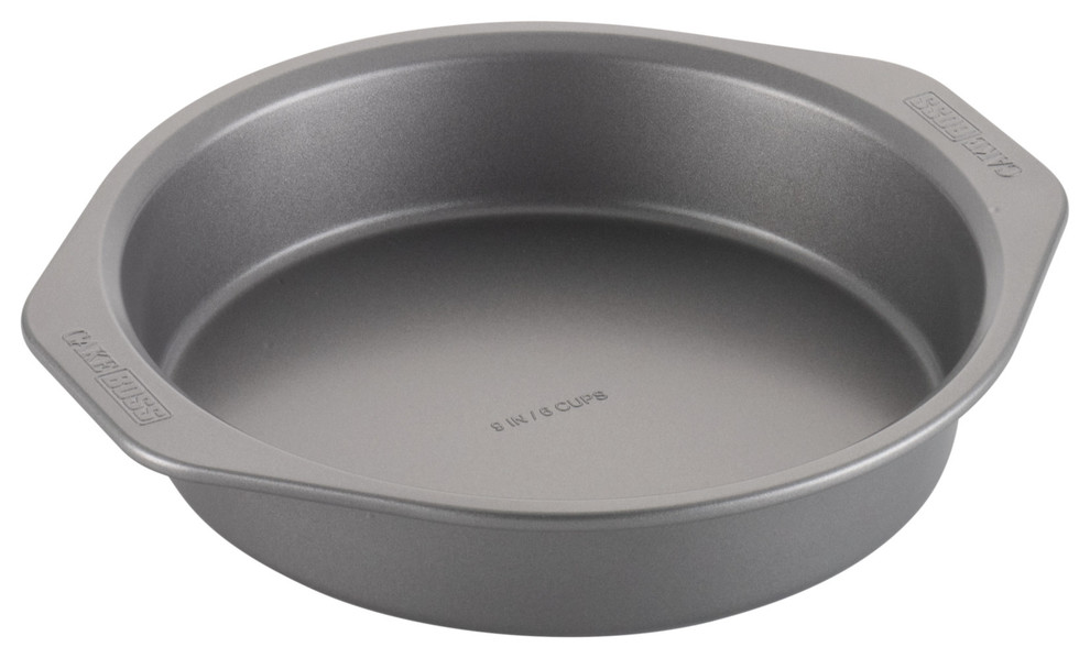 Cake Boss Basics Nonstick Bakeware 9" Round Cake Pan, Gray ...
