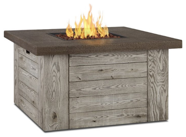 Real Flame Forest Ridge Propane Fire Pit in Weathered Gray - Farmhouse ...