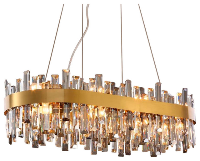 Crystal rectangle light fixtures for dining room, kitchen ...