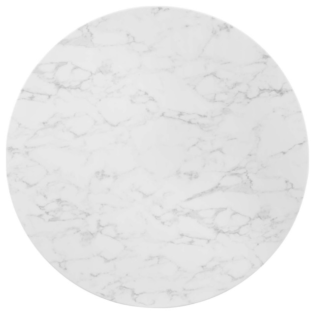 Zinque 47" Artificial Marble Dining Table - Contemporary - Dining ...