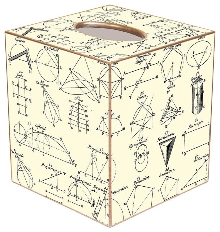 TB1388- Geometry Tissue Box Cover - Traditional - Tissue Box Holders ...