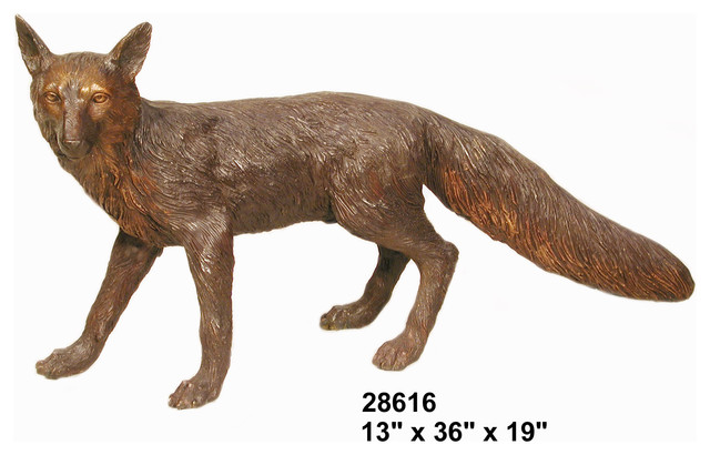 Standing Fox - Traditional - Garden Statues And Yard Art - by Bronze ...