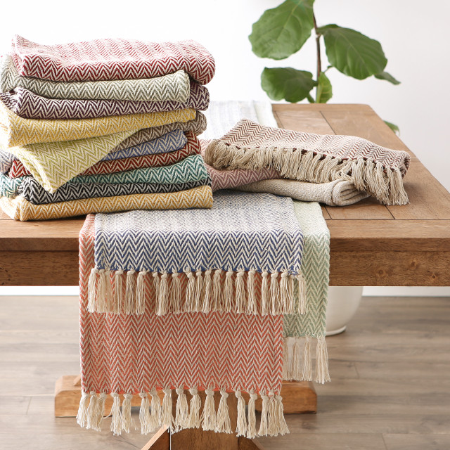 Spice Chevron Table Runner 15x72 - Contemporary - Table Runners - by ...