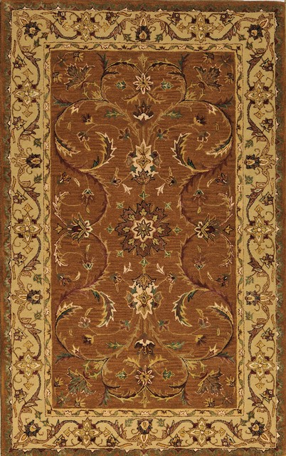 Jasmine Rug JA02-BRN, 5.0x8.0 - Traditional - Area Rugs - by Moti | Houzz