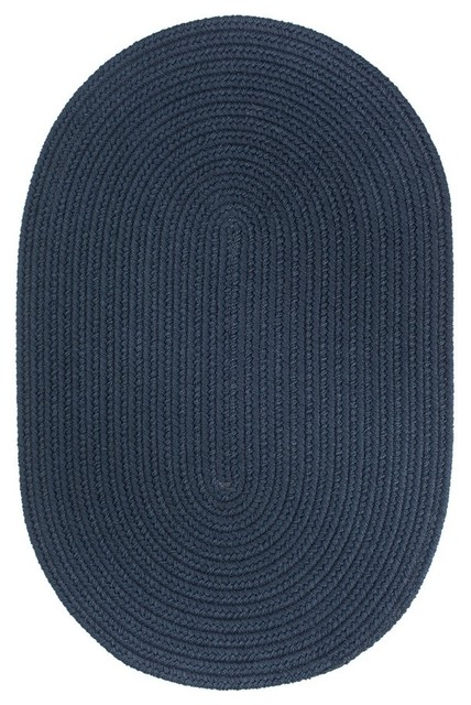 Rhody Rug Wearever Poly Rug, Navy, 2'X3' Oval, 2'x6' Oval - Outdoor ...