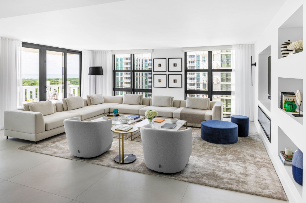The Towers - Contemporary - Living Room - Miami - by Interiors by Maite ...