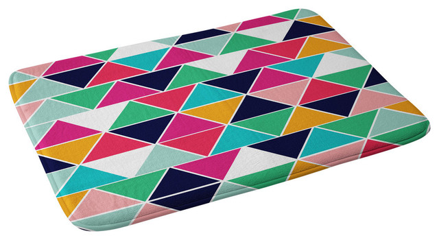Vy La Love Triangle Memory Foam Bath Mat, 34"x21" - Contemporary - Bath ...