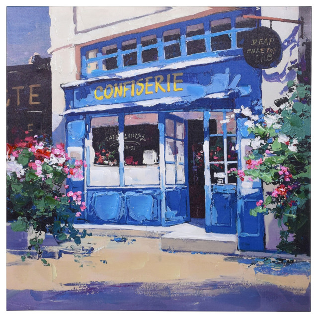 French Shop Confiserie Sweet Shop With Hand Painted Accents Frameless ...