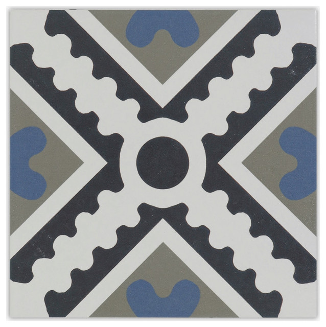 Marmette Italian Augusto Dark Matte 8x8 Porcelain Tile, 8X8 ...