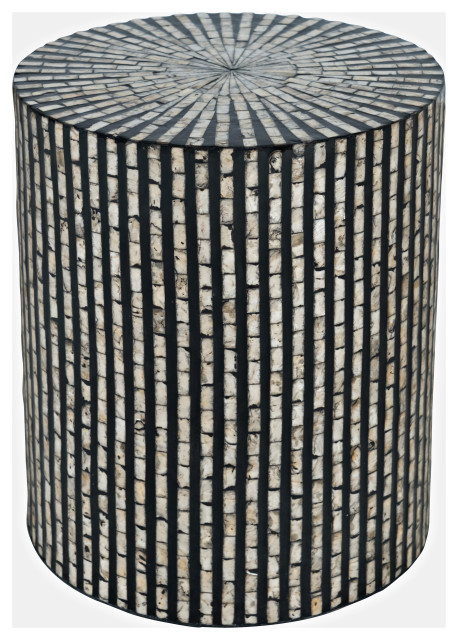 Global Archive Small Terrazzo Capiz Shell Accent Table - Beach Style ...