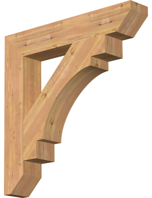 Balboa Traditional Bracket, 16"Dx24"H, 4"W Douglas Fir/Rough Sawn, 34 ...