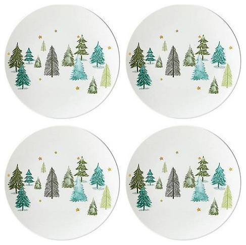 Balsam Lane Pine Forest 4-piece Accent Plate Set by Lenox ...